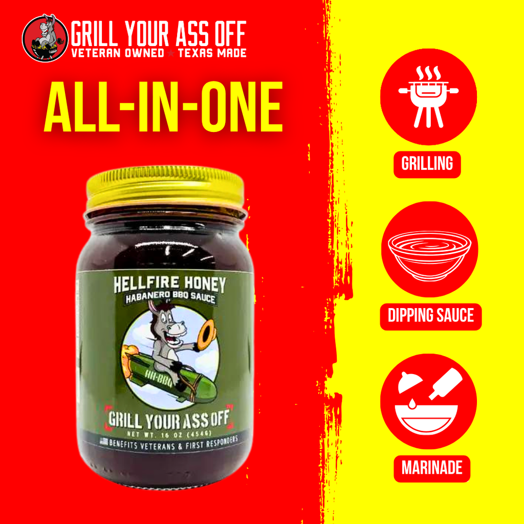 Grill Your Ass Off - Hellfire Honey Habanero BBQ Sauce – Stony Tackle Shack